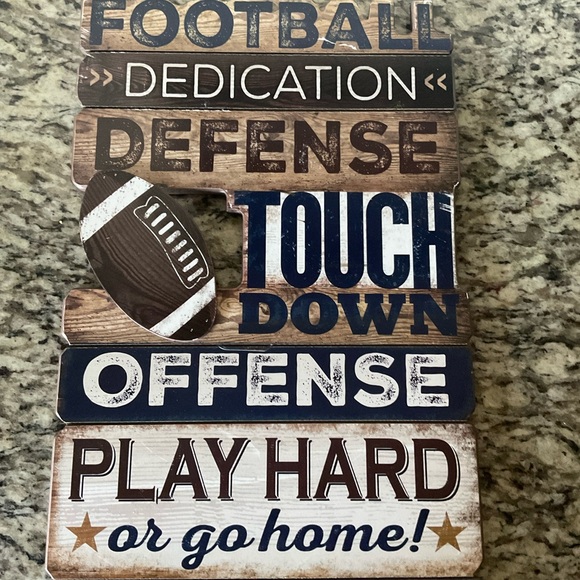 Accents | Football Motivational Wall Sign | Poshmark